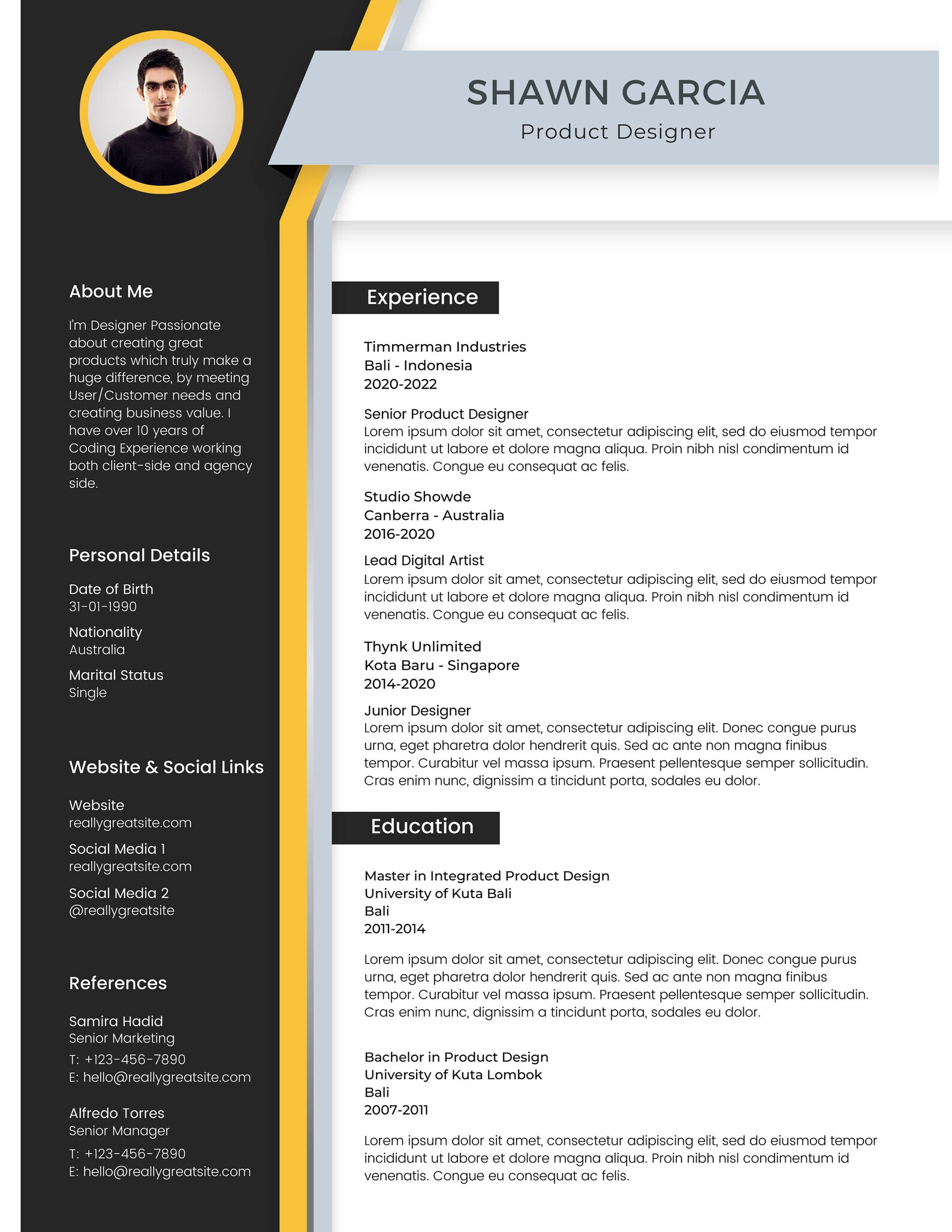 High End Resume Template Word, Resume Template Word, Creative Resume ...