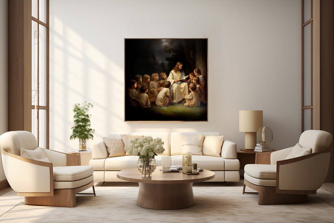 RENAISSANCE LESSONS Christian Art Jesus & Kids School Setting Divine ...