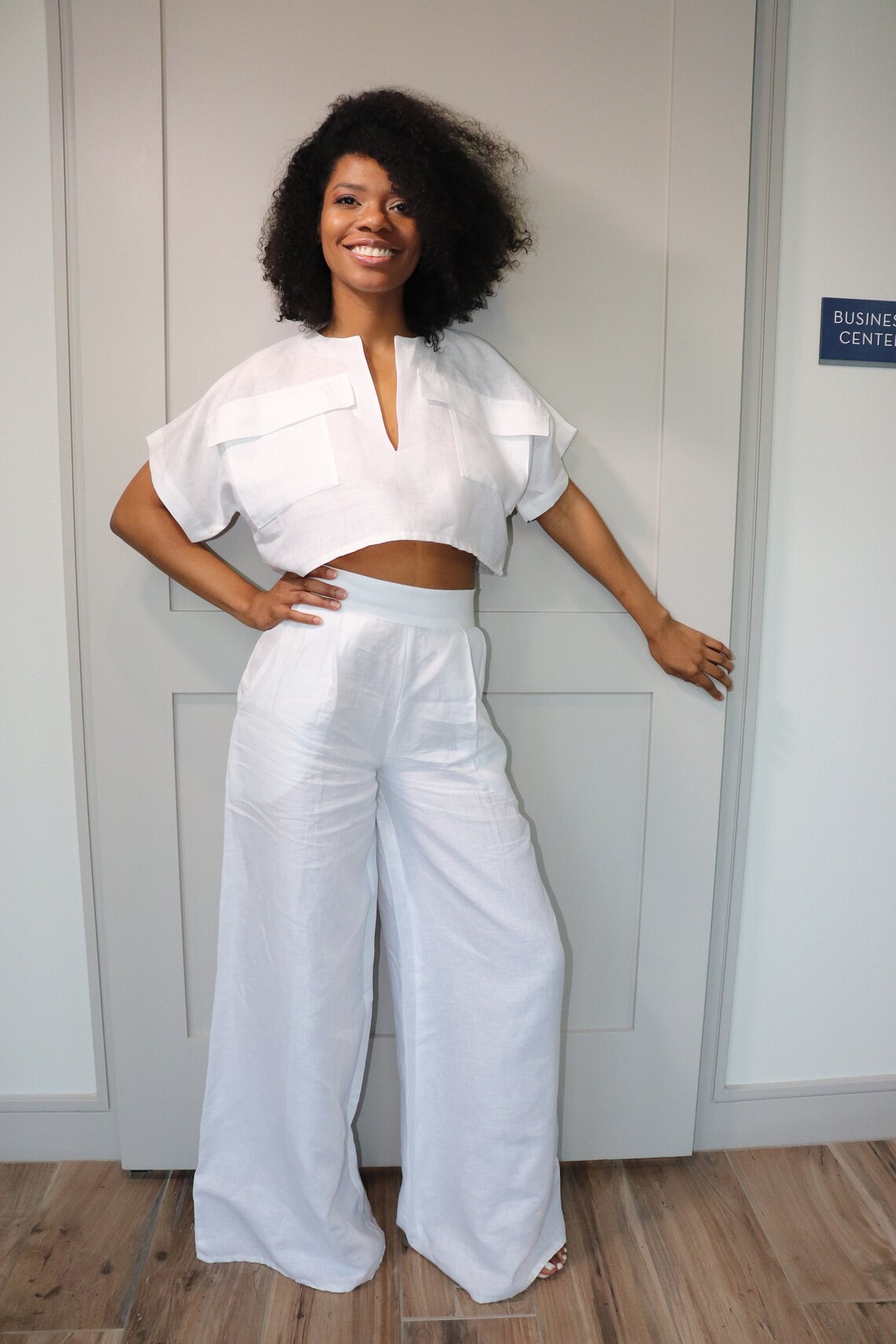 Cargo Crop Top Linen - Etsy