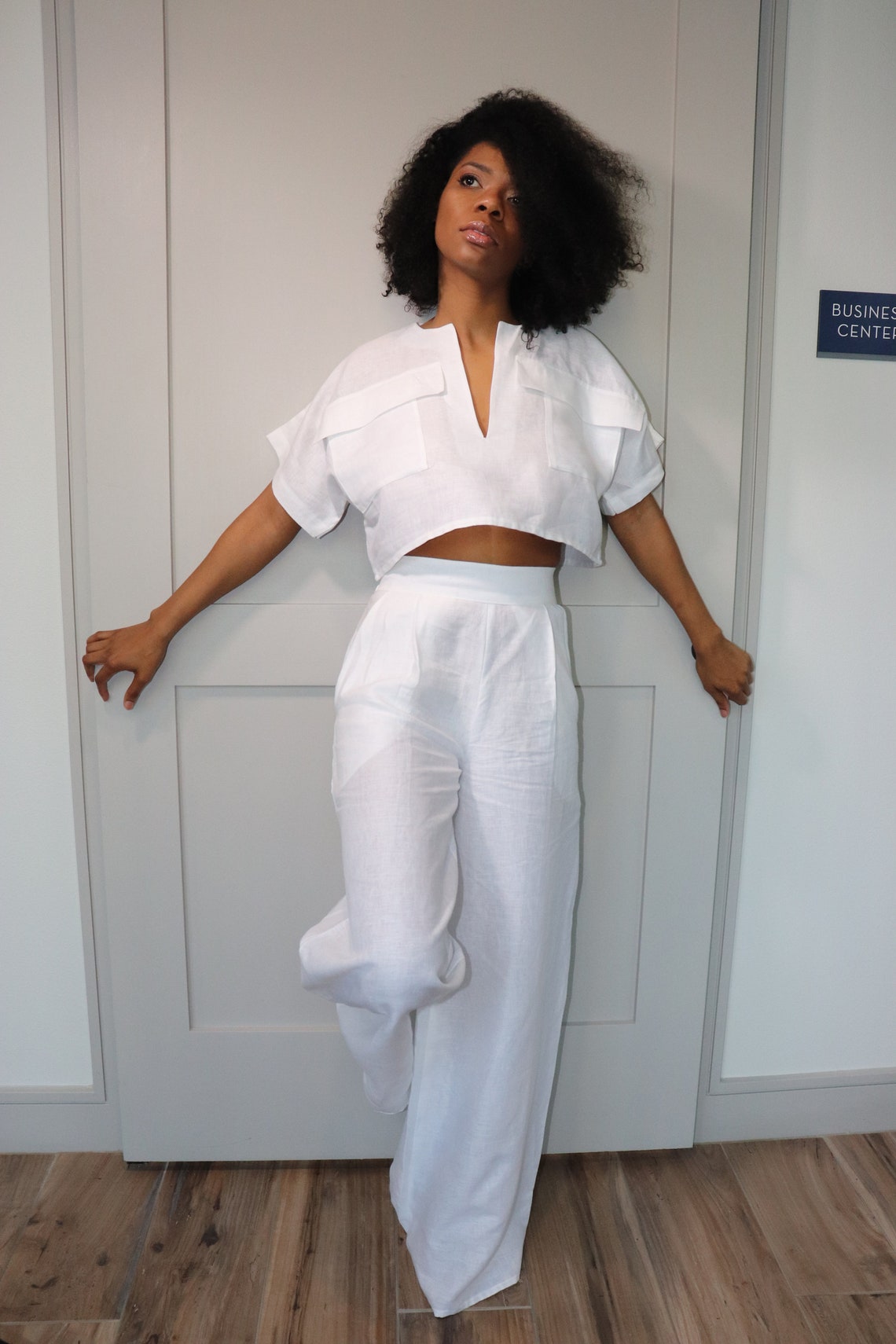 Cargo Crop Top Linen - Etsy