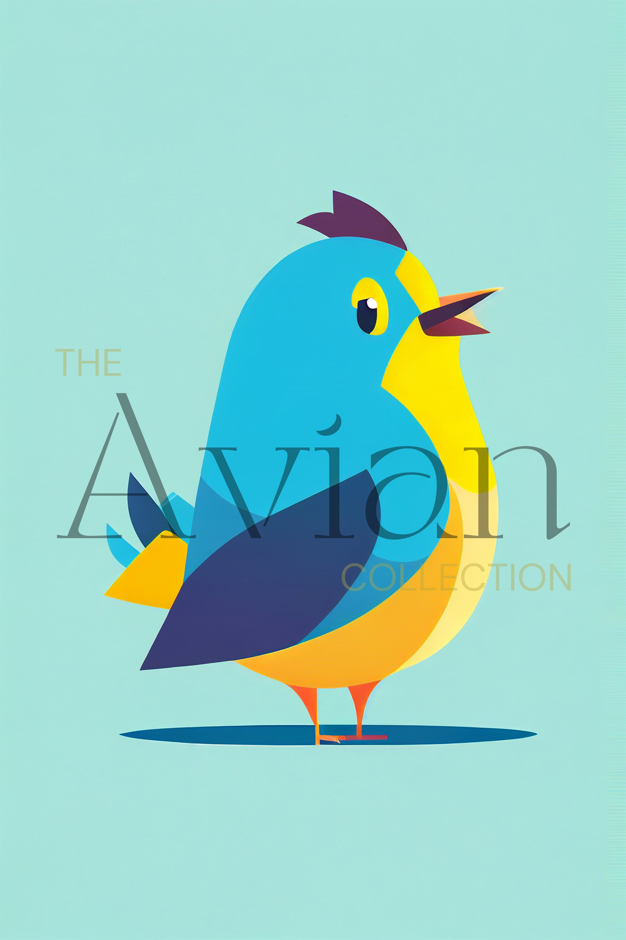 Cartoon Bird CA8 Printable Digital Download Original Artwork CA8 - Etsy