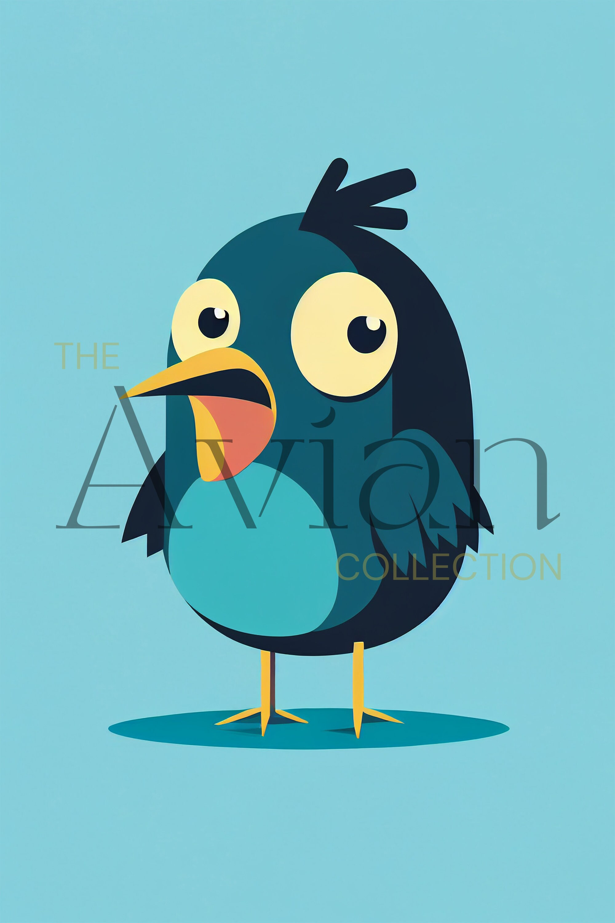 Cartoon Bird CA1 - Printable Digital Download - Original Artwork - CA1 ...