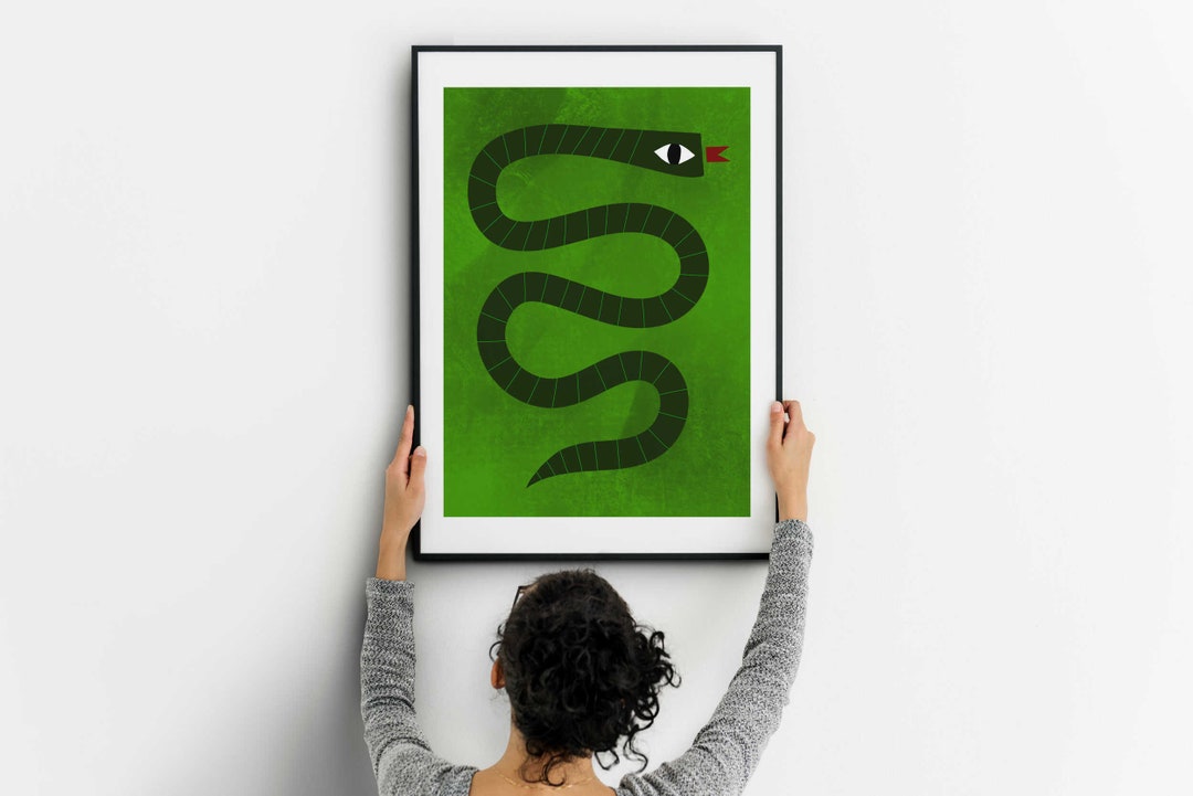 Simplistic Snake Illustration Digital Print - Etsy