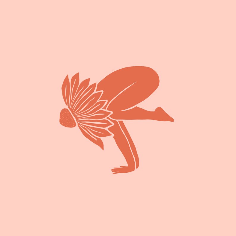 Flower Yoga Poses Set of 3 Art Print - Etsy