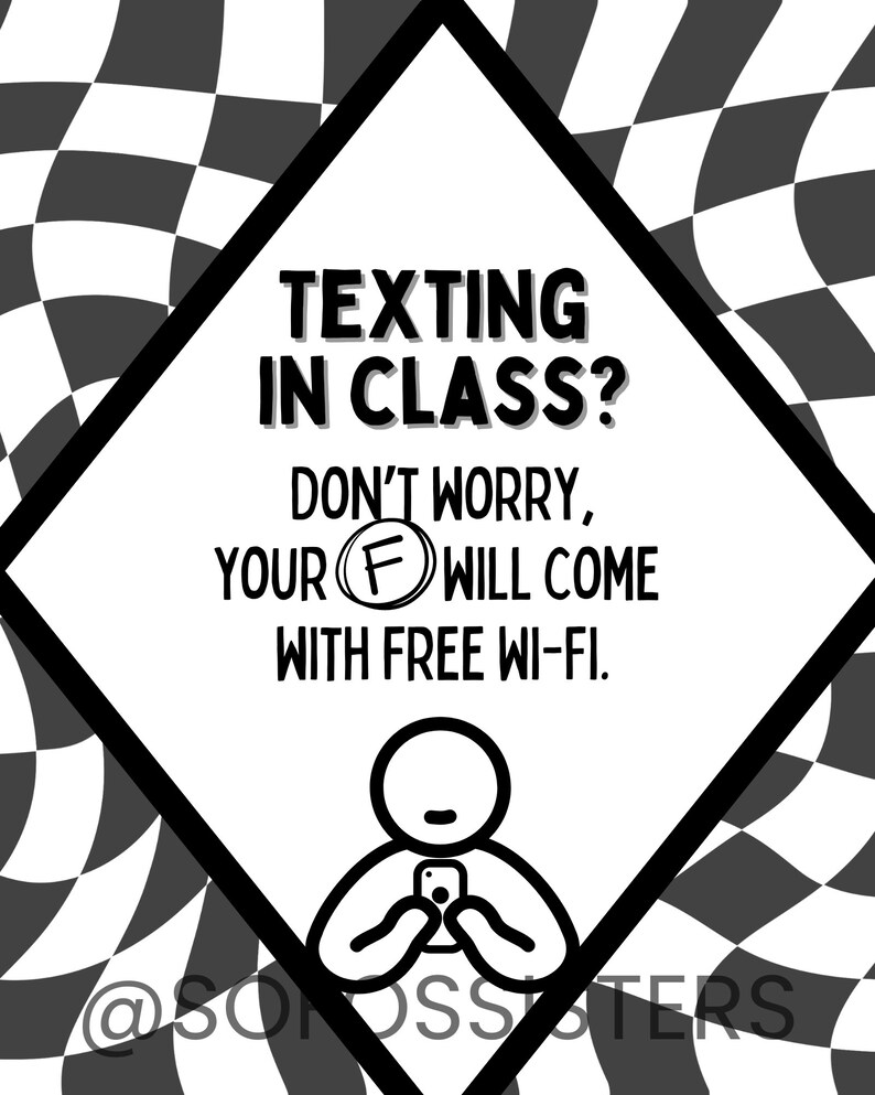 Black & White Classroom Poster Set - Etsy