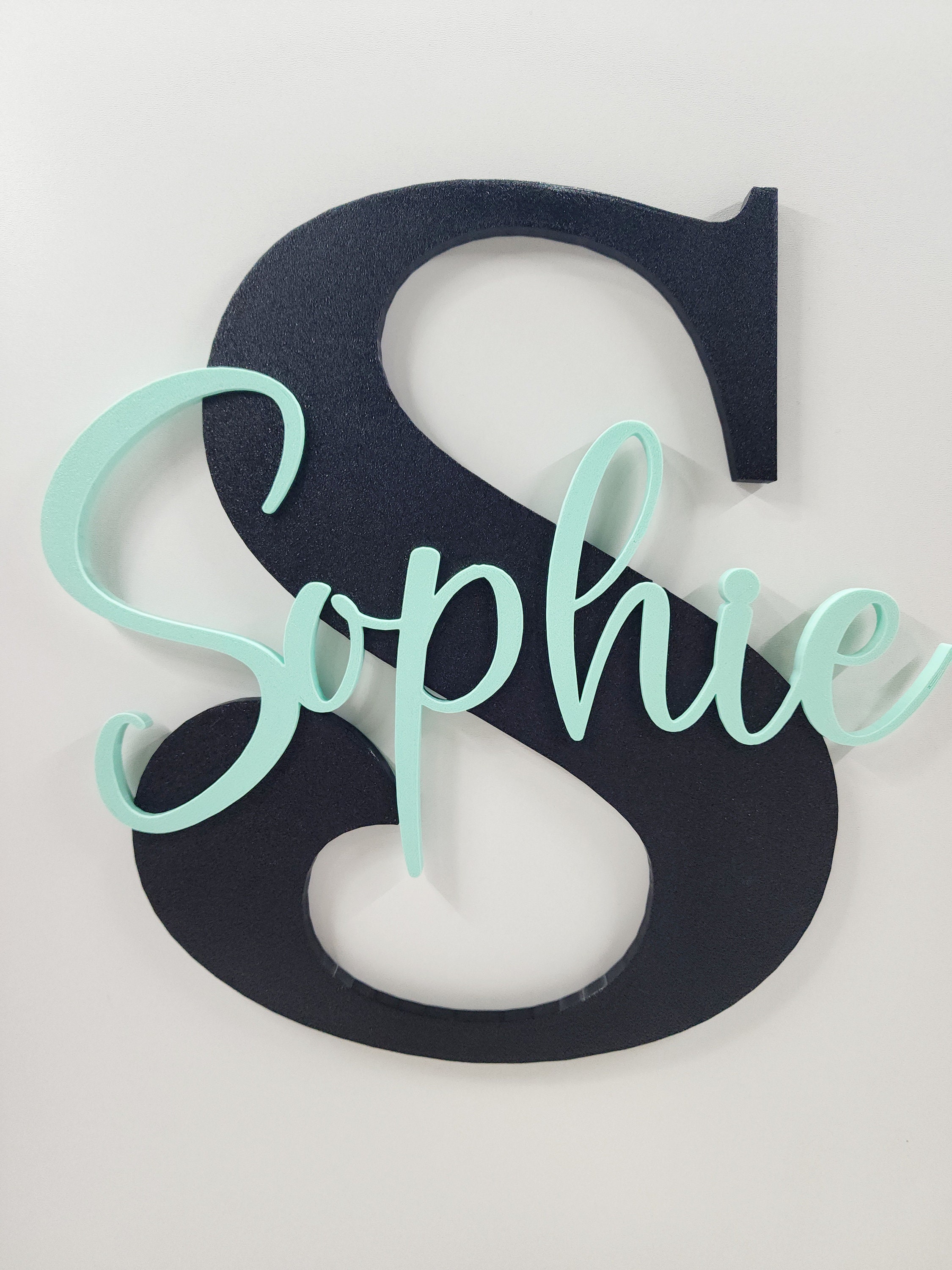 Personalized Room Sign With Background Letters Baby Name Door Sign - Etsy