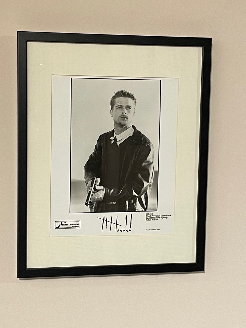 Brad Pitt SEVEN 1995 David Fincher Framed Original UK Press Photo Still ...