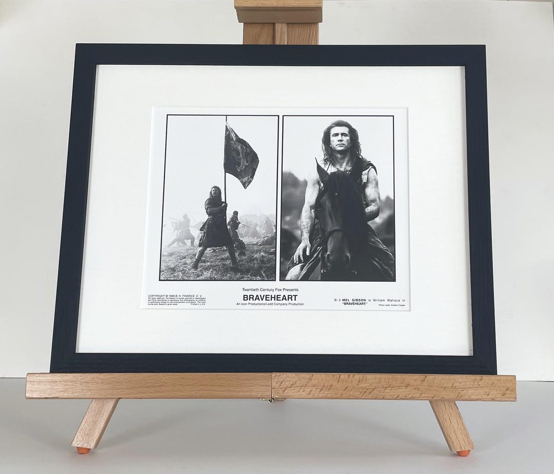 Braveheart Mel Gibson Photo Original Framed 8X10 Inch B&W Press Still ...