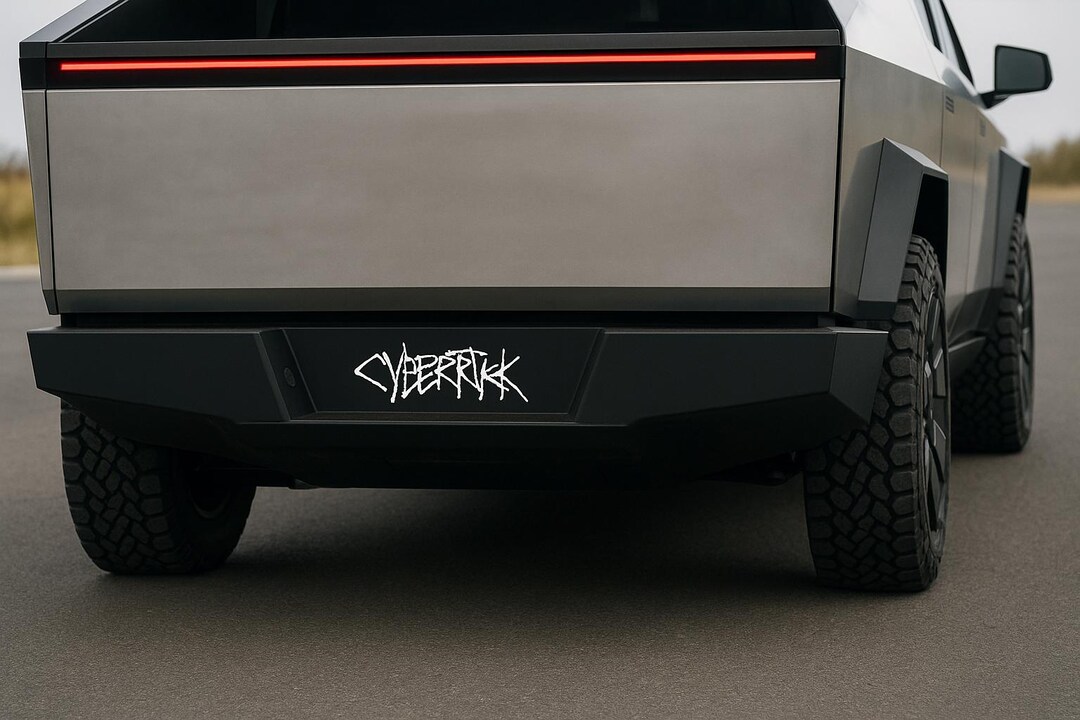 Cybertruck Decal – Small Vinyl Sticker (11"x3.25") | White or Black ...