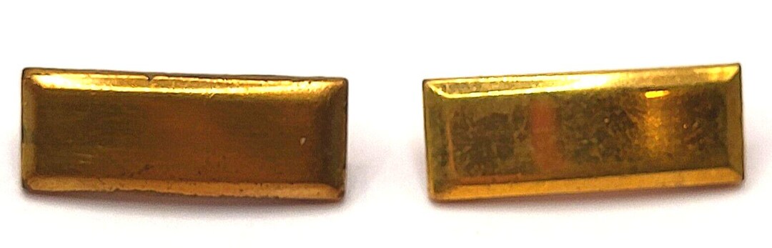 Militaria US 2nd Lieutenant Ensign Rank Insignia Gold Tone Lot of 2 - Etsy