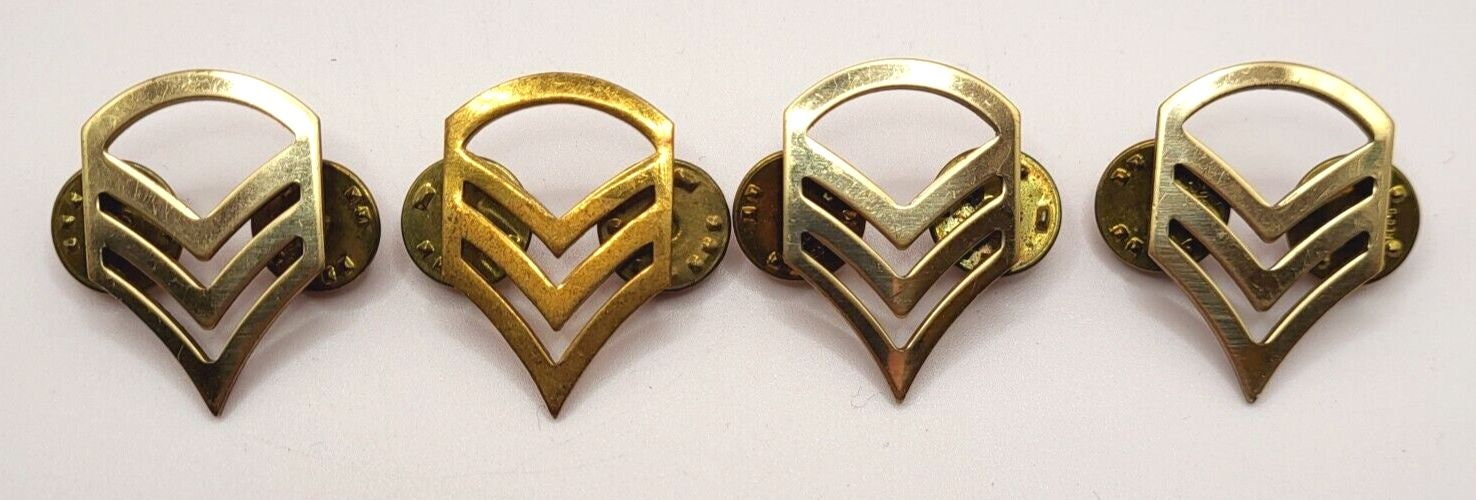 Militaria U.S. Army Sergeant E-5 Insignia Pins Gold Tone Lot of 4 - Etsy
