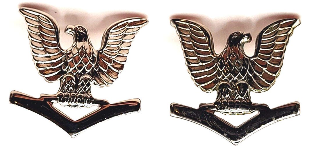 US Navy Petty Officer Collar Device E4 Left Right Facing V-21-N Lot of ...