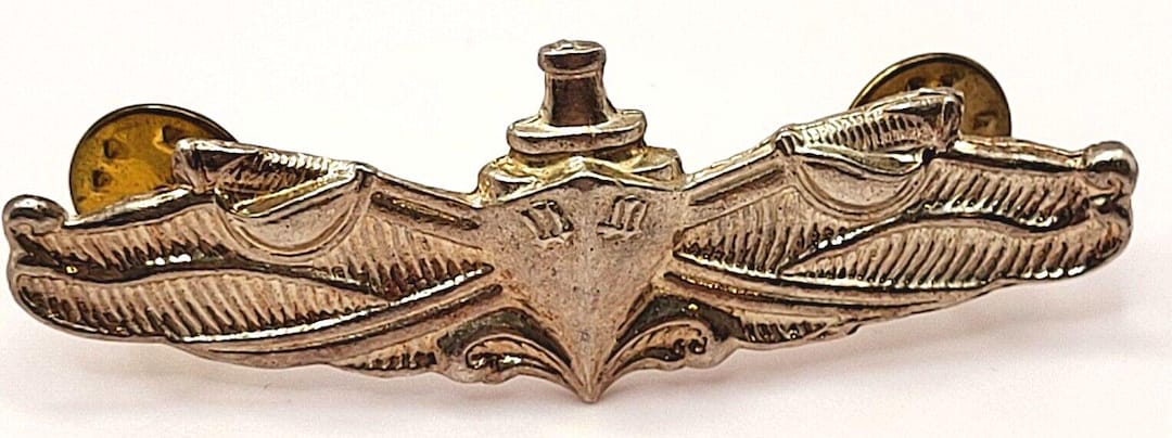 Militaria US Navy Surface Warfare Badge Pin Silver Tone - Etsy
