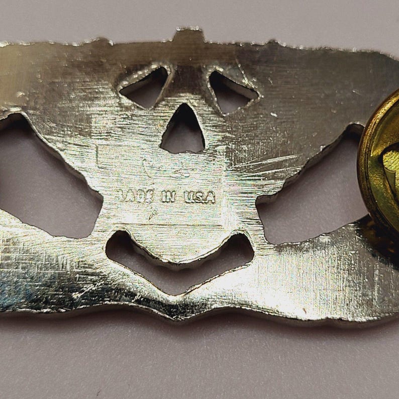 Militaria Air Force Civil Engineer Badge Pin Silver Tone - Etsy