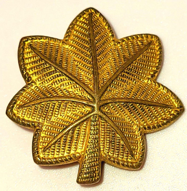 US Major Rank Insignia Pin Gold Tone Militaria - Etsy