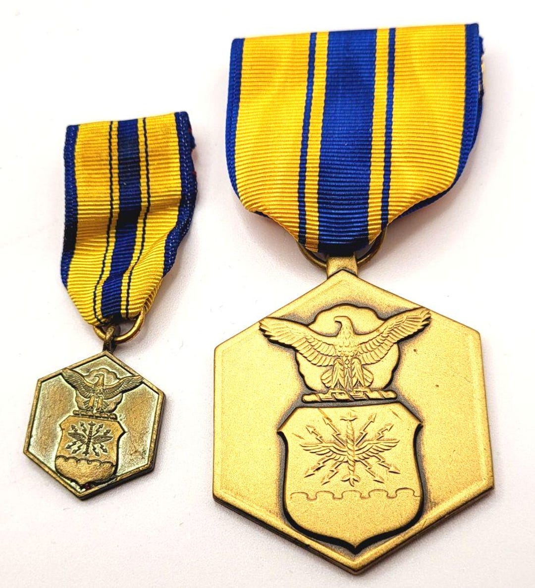 US Air Force Commendation Medal Military Merit Mixed Lot of 2 (1 Mini ...