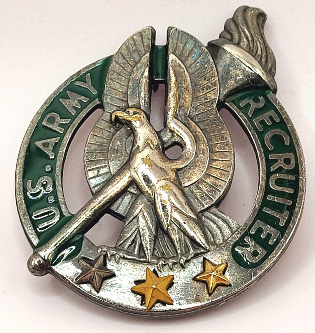 U.S. Army Recruiter Badge Pin Three Star Vintage Militaria - Etsy