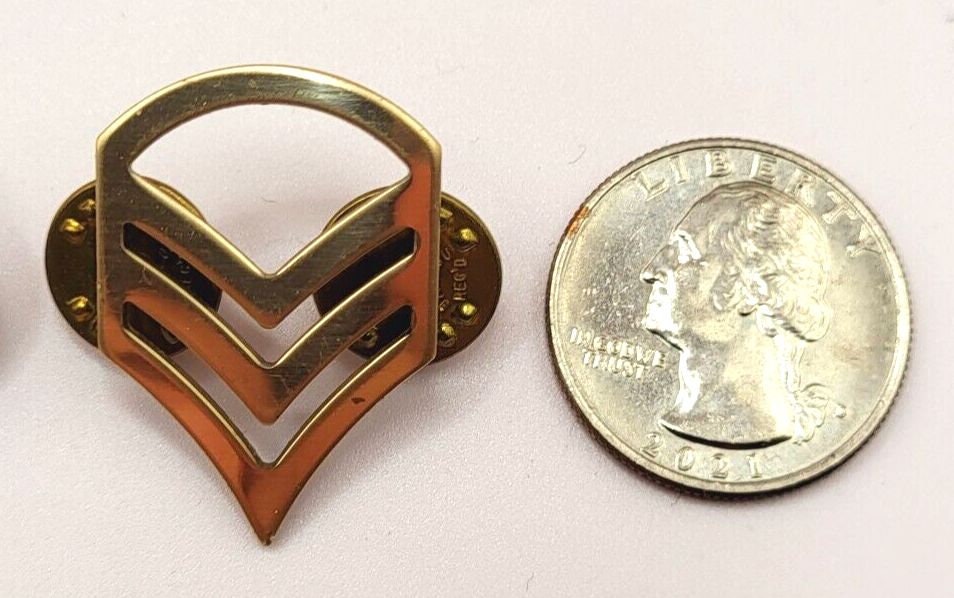 Militaria U.S. Army Sergeant E-5 Insignia Pins Gold Tone Lot of 4 - Etsy