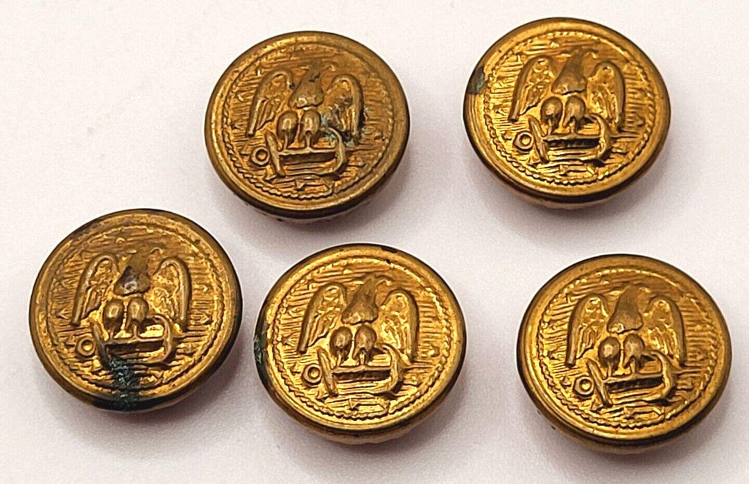 US Navy Uniform Buttons: Left Facing Fluke, Lined Field - Lot of 5 - Etsy
