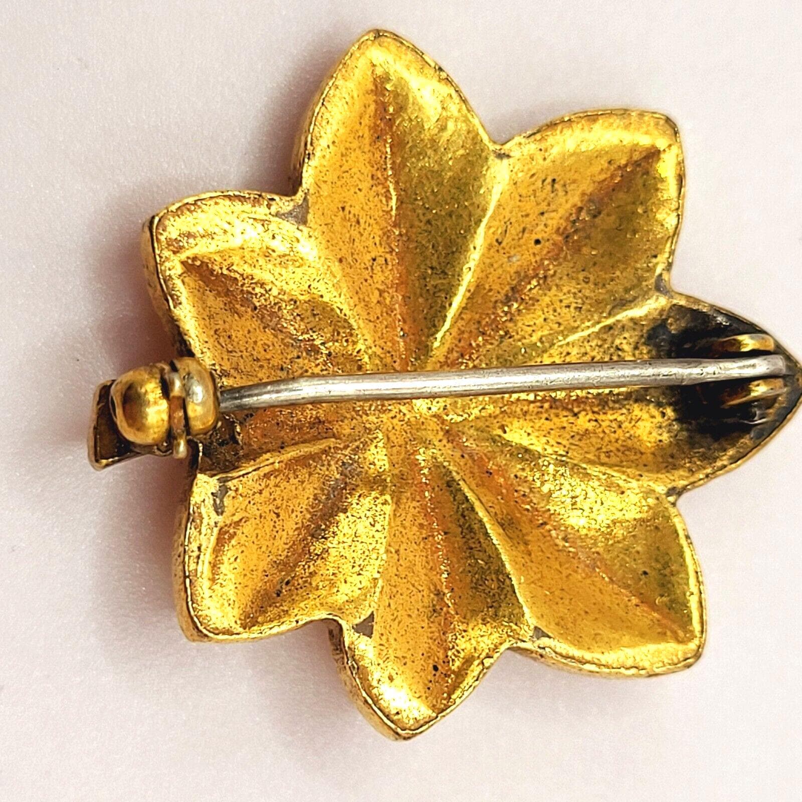 US Army Major Rank Insignia Pin Back Gold Tone Oak Leaf - Etsy