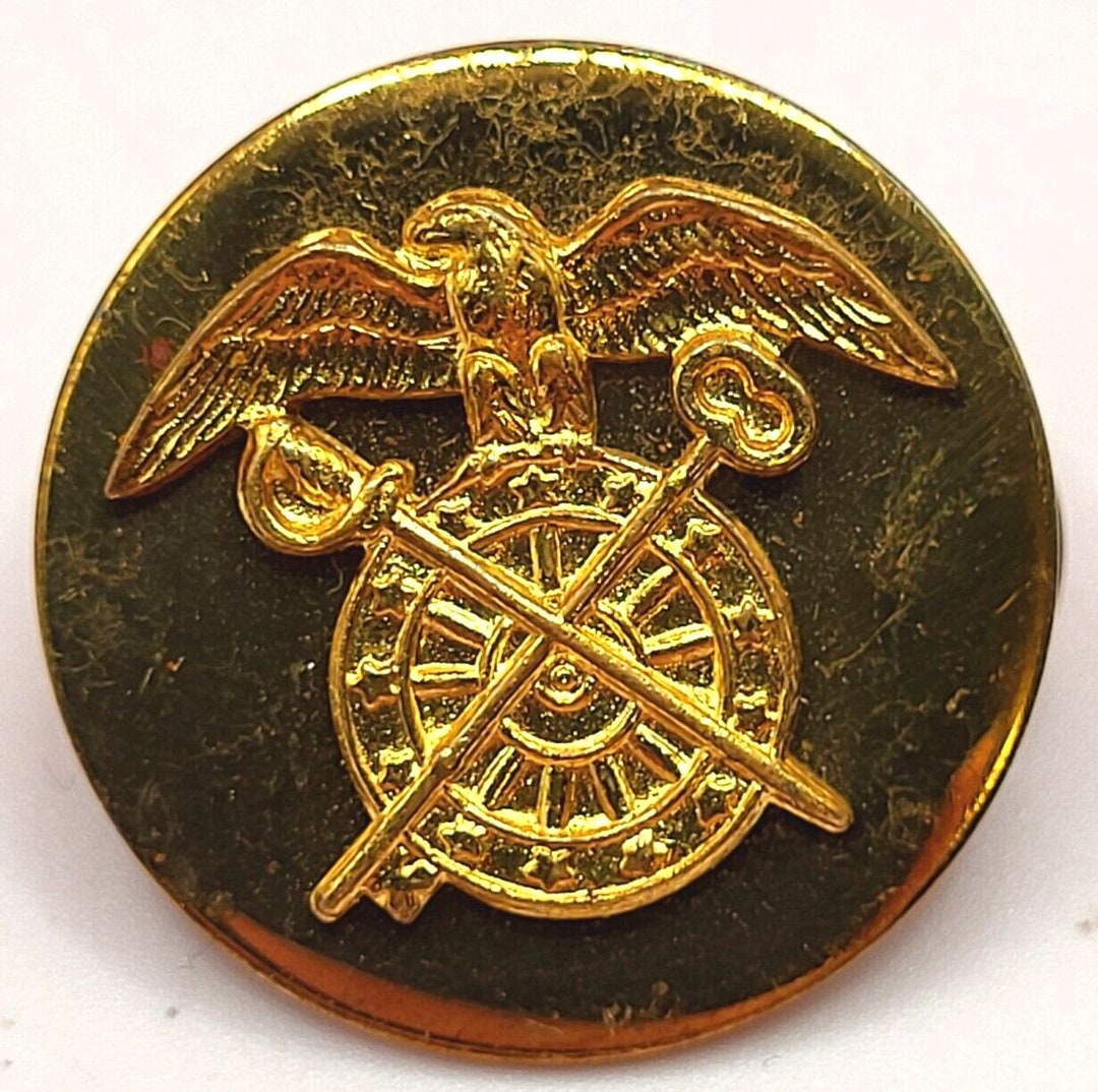 Vintage Militaria US Quartermaster Collar Disk Insignia Sword and Key ...