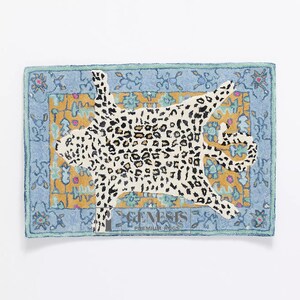 Octavia Lazy Leopard Rug 100% Wool Handmade Tuft Rug Indoor Tufted Rug ...