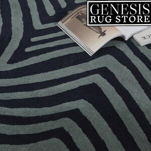 Larkin Modern Abstract Animal Print Rug 100% Wool Handtufted ...