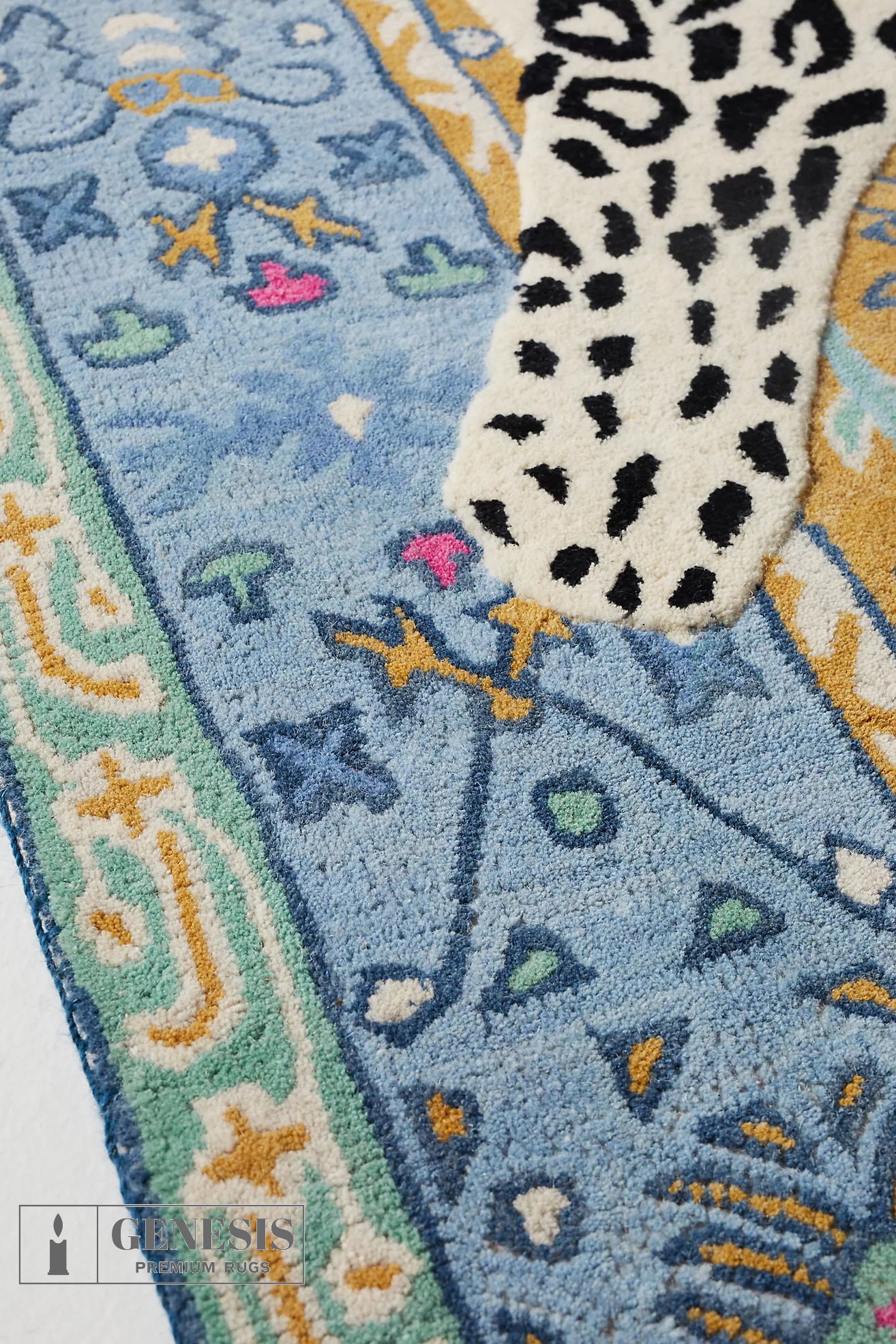 Octavia Lazy Leopard Rug 100% Wool Handmade Tuft Rug - Etsy