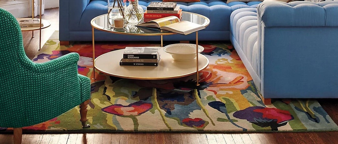 Brilliant Poppies Rug Lively and Vibrant 100% Wool Tufted Handmade Area ...