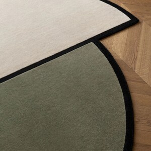 Half Moons Fab Rug Hand-tufted 100% Wool Area Rug for Interior ...