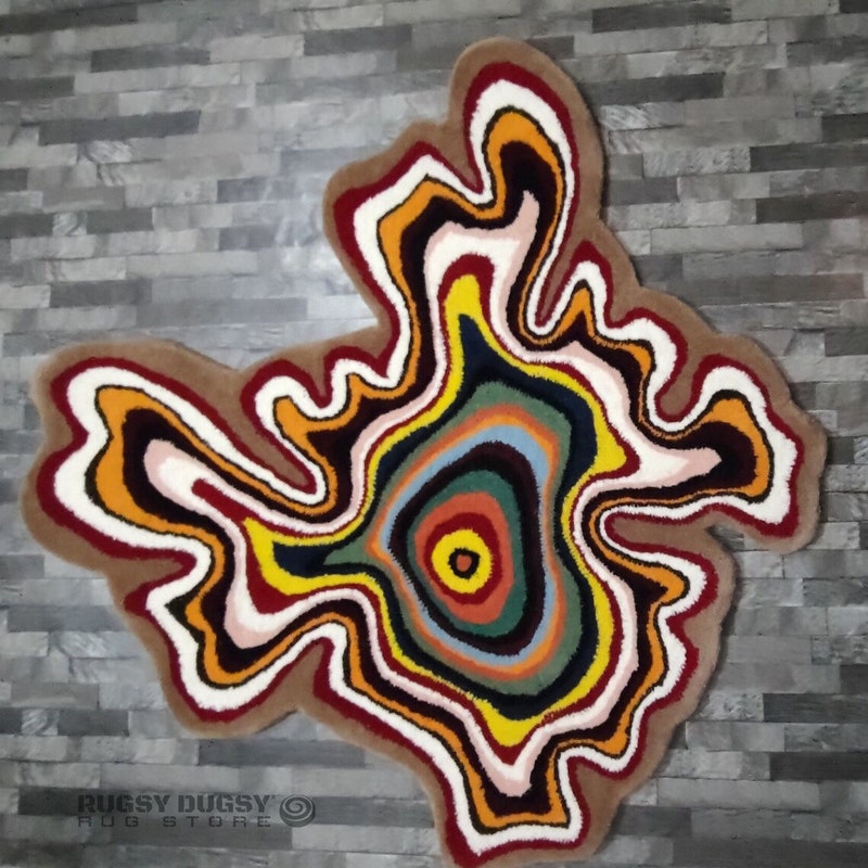 Hand Painted Rug - Etsy