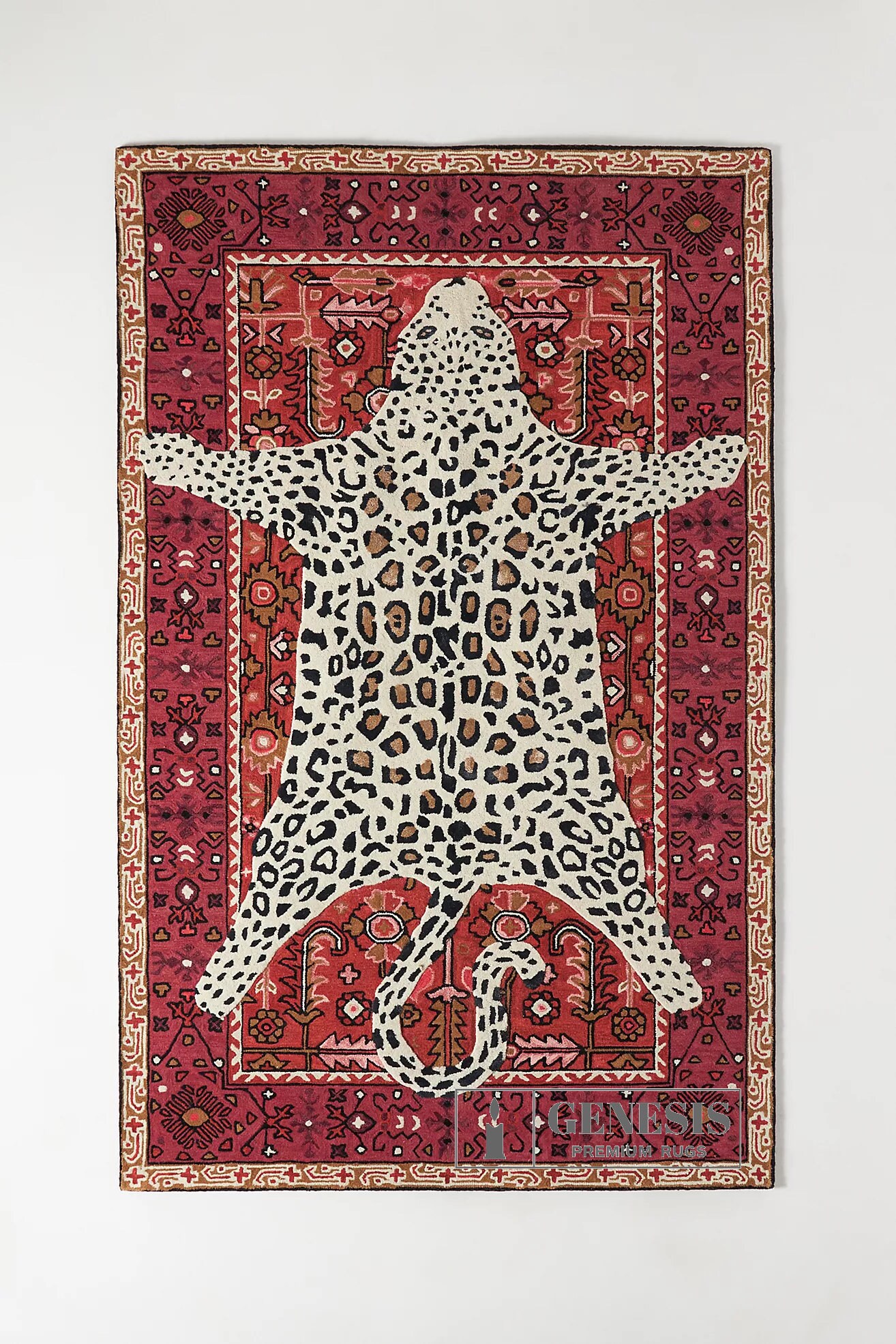 Octavia Lazy Leopard Rug 100% Wool Handmade Tuft Rug - Etsy