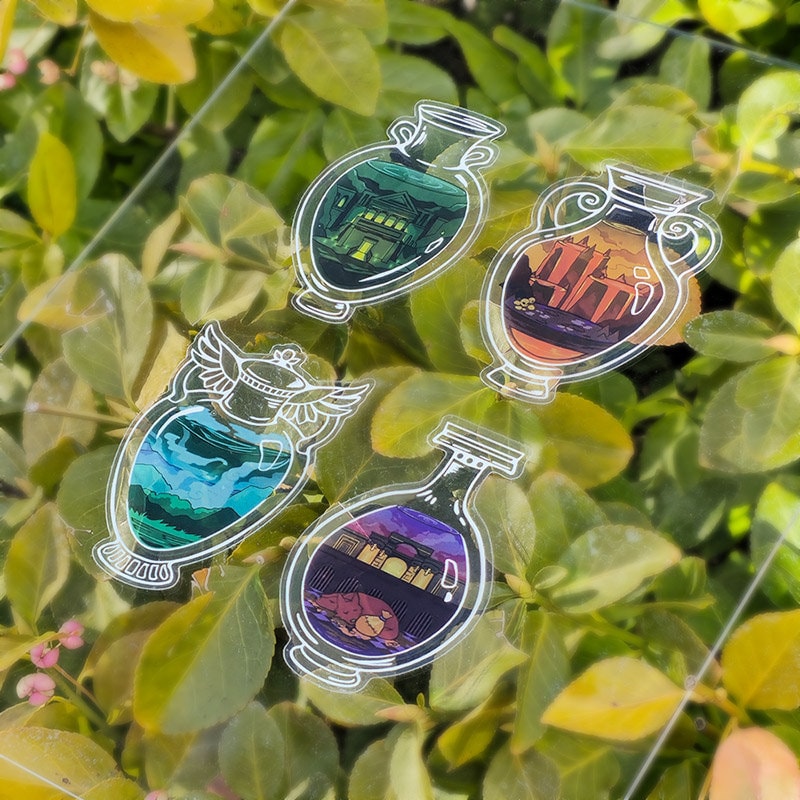 Biomes Transparent Sticker - Etsy