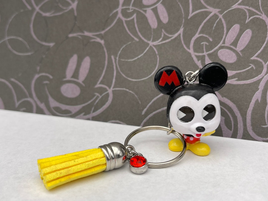 Doorable Mouseketeer Mickey Mouse Keychain With a Yellow Tassle and Red ...