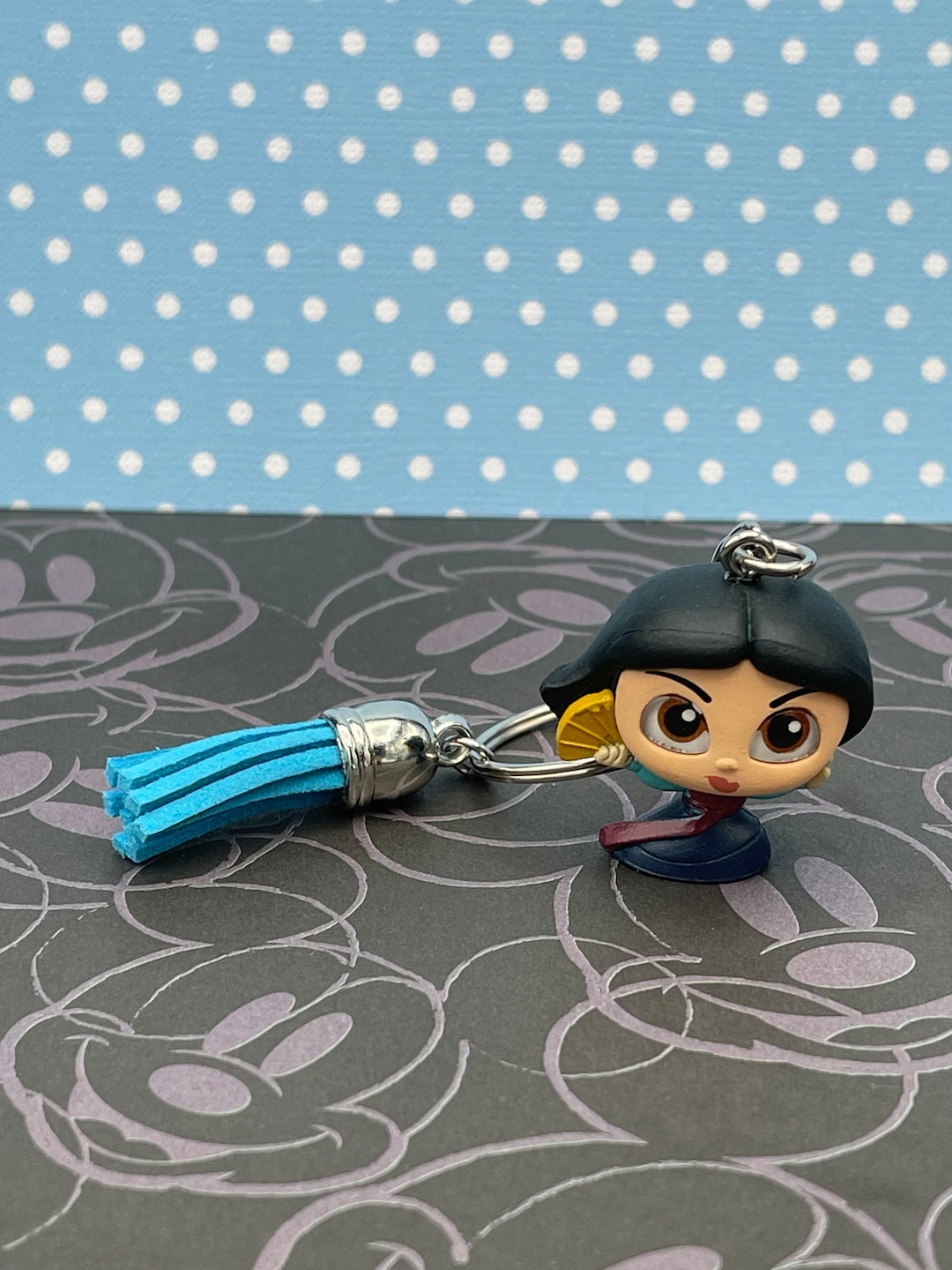 Disney Doorable Mulan With Fan Handmade Keychain With Tassle Disney ...