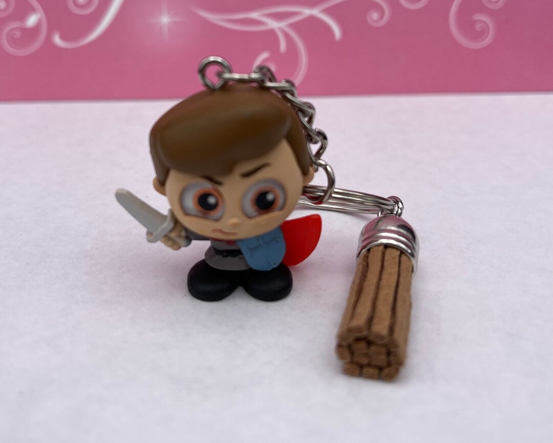 Doorable Prince With Cape and Sword Keychain With Tan Tassel. - Etsy