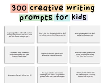 Creative writing topics for kids store