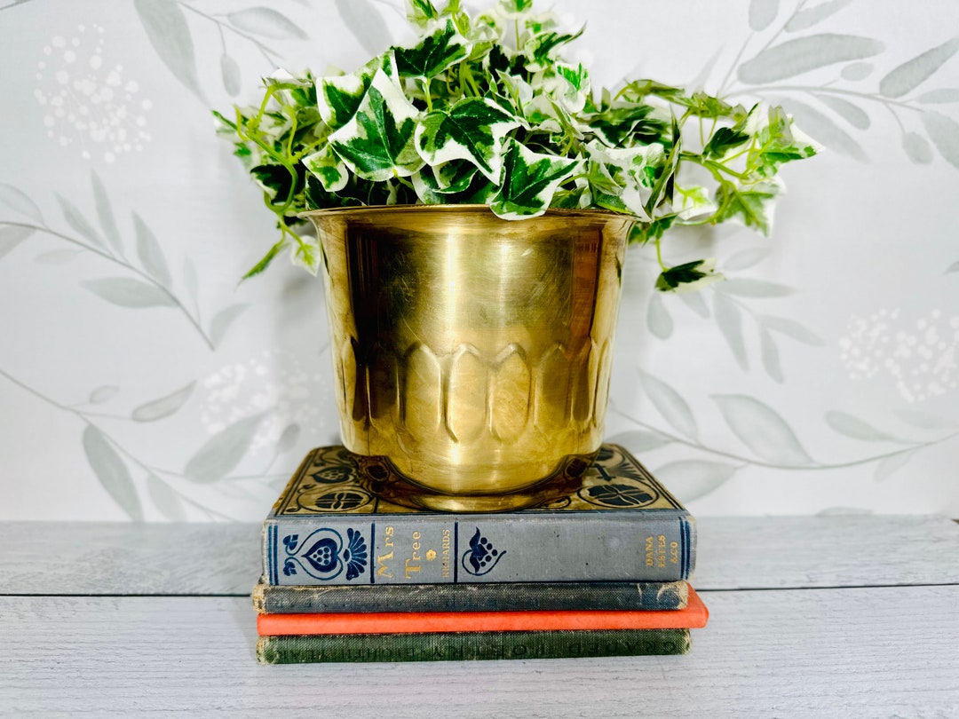 Brass Planter Made in India Gold Planter Pot Vintage Grandmillennial - Etsy