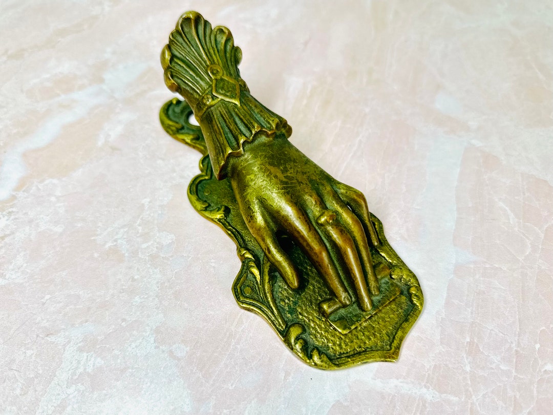 Large Victorian Brass Hand Clip - Etsy