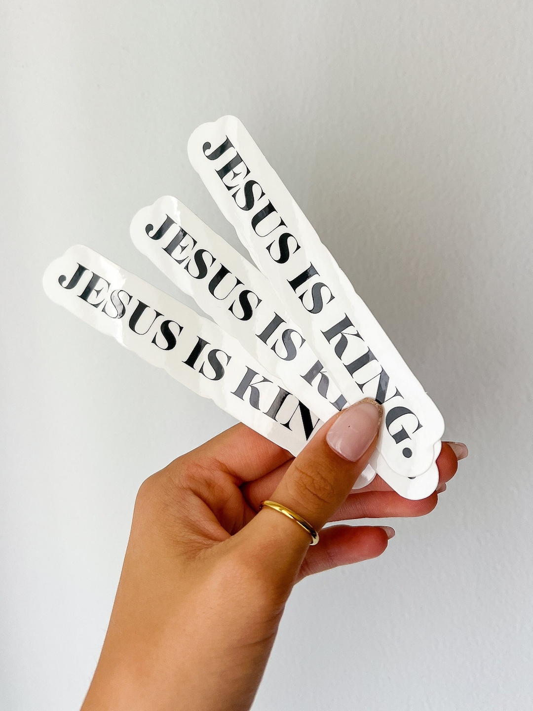 Jesus is King Sticker, Clear Sticker, Minimal Christian Stickers ...