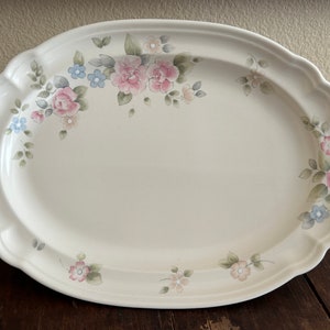 Pfaltzgraff Tea Rose Scalloped Platter - Etsy