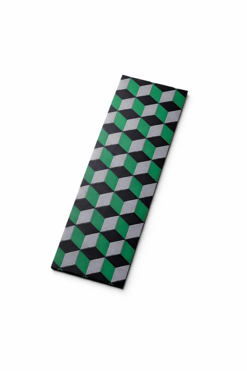 Geometric 3D Printed Bookmark | Modern Optical Illusion Design ...