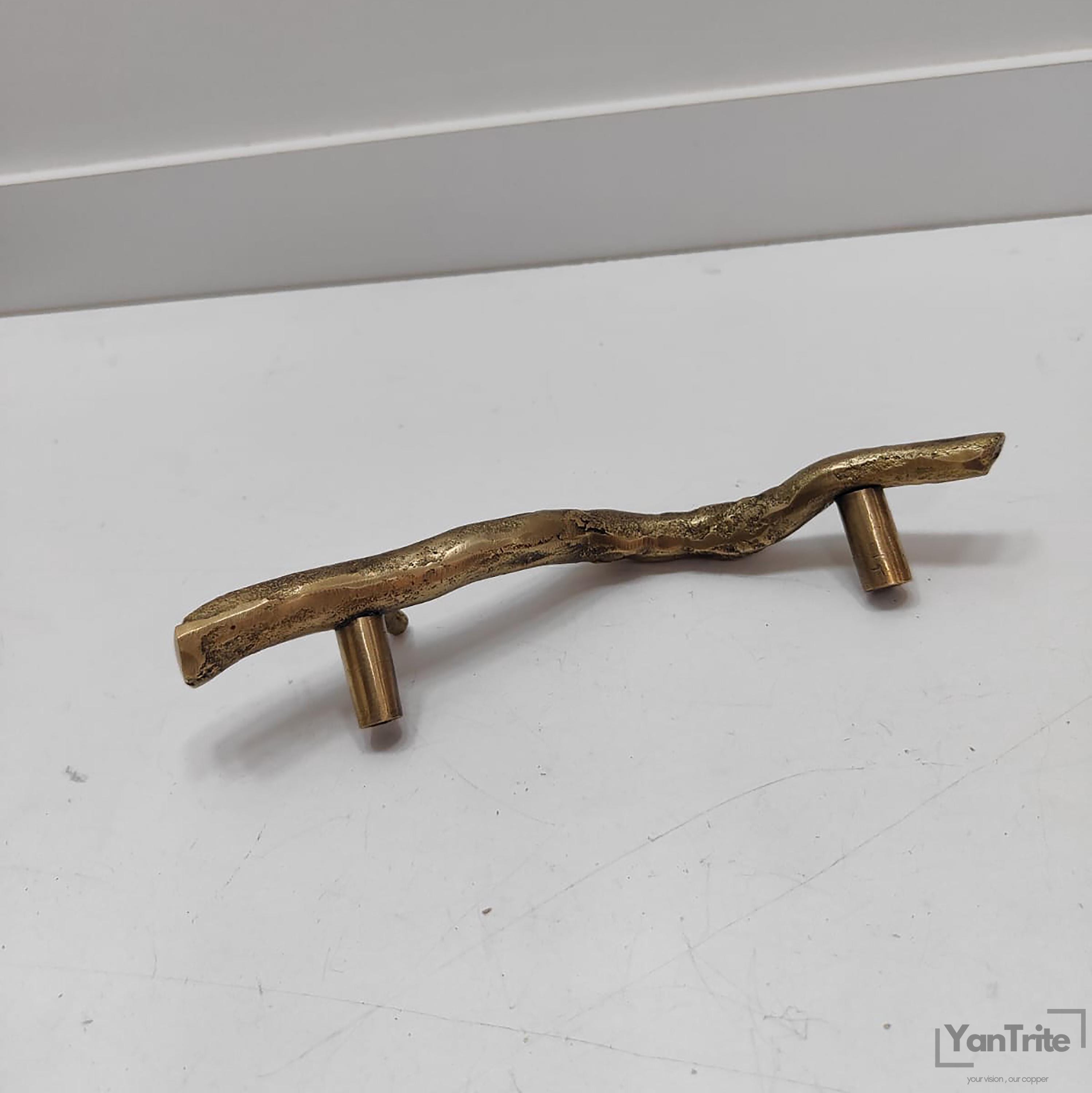 Set of Two Rustic Brass Branch Door Handles Nature-inspired Organic ...