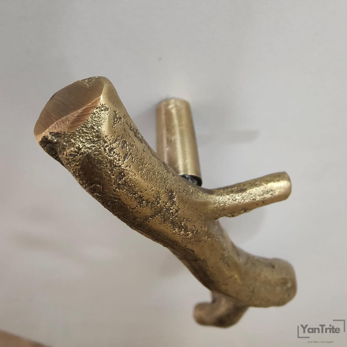 Set of Two Rustic Brass Branch Door Handles Nature-inspired Organic ...