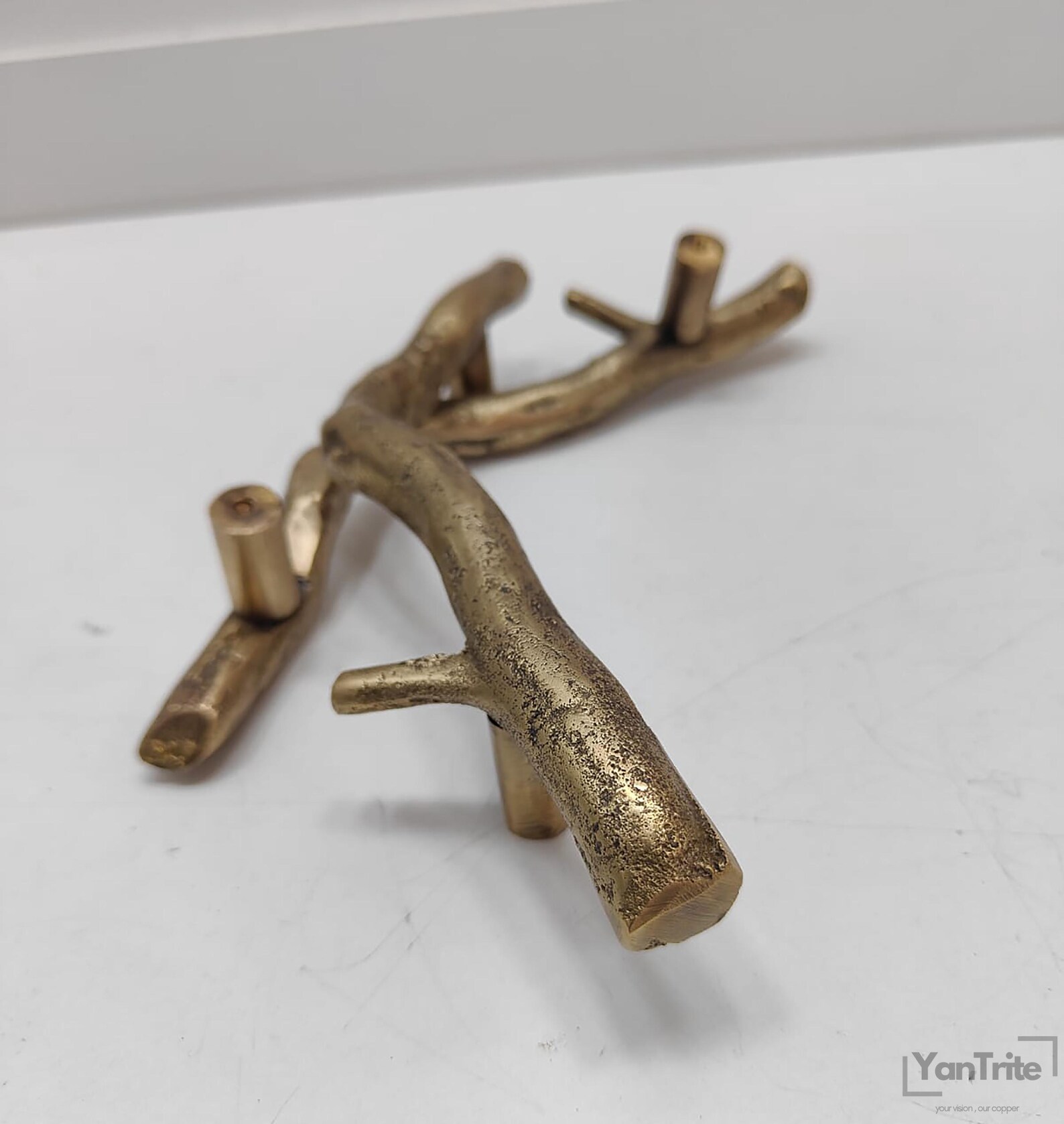 Set of Two Rustic Brass Branch Door Handles Nature-inspired Organic ...