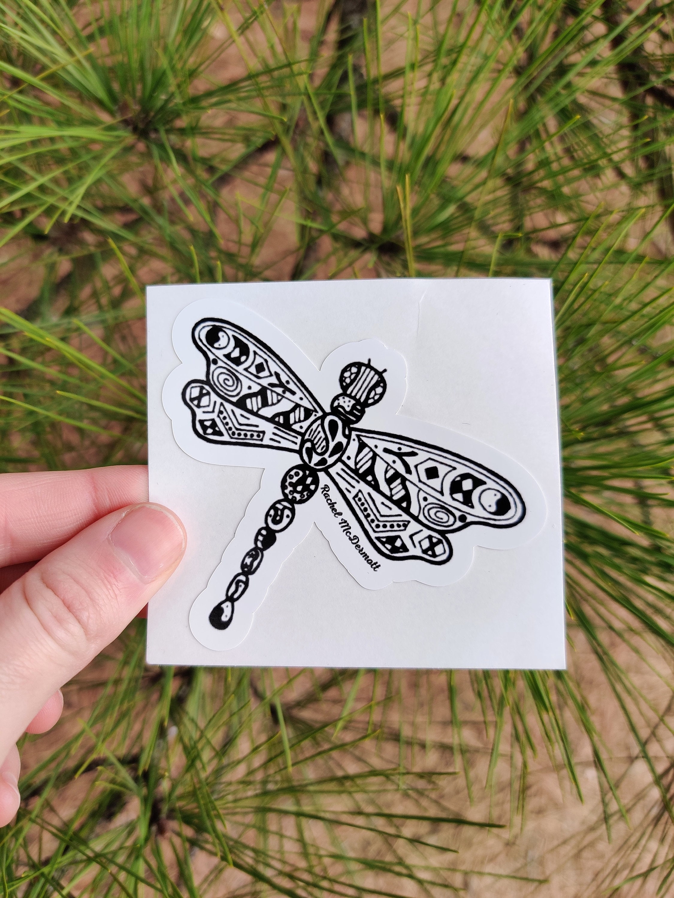 Vinyl Dragonfly Sticker From Watercolor & Ink Artwork 3-inch - Etsy