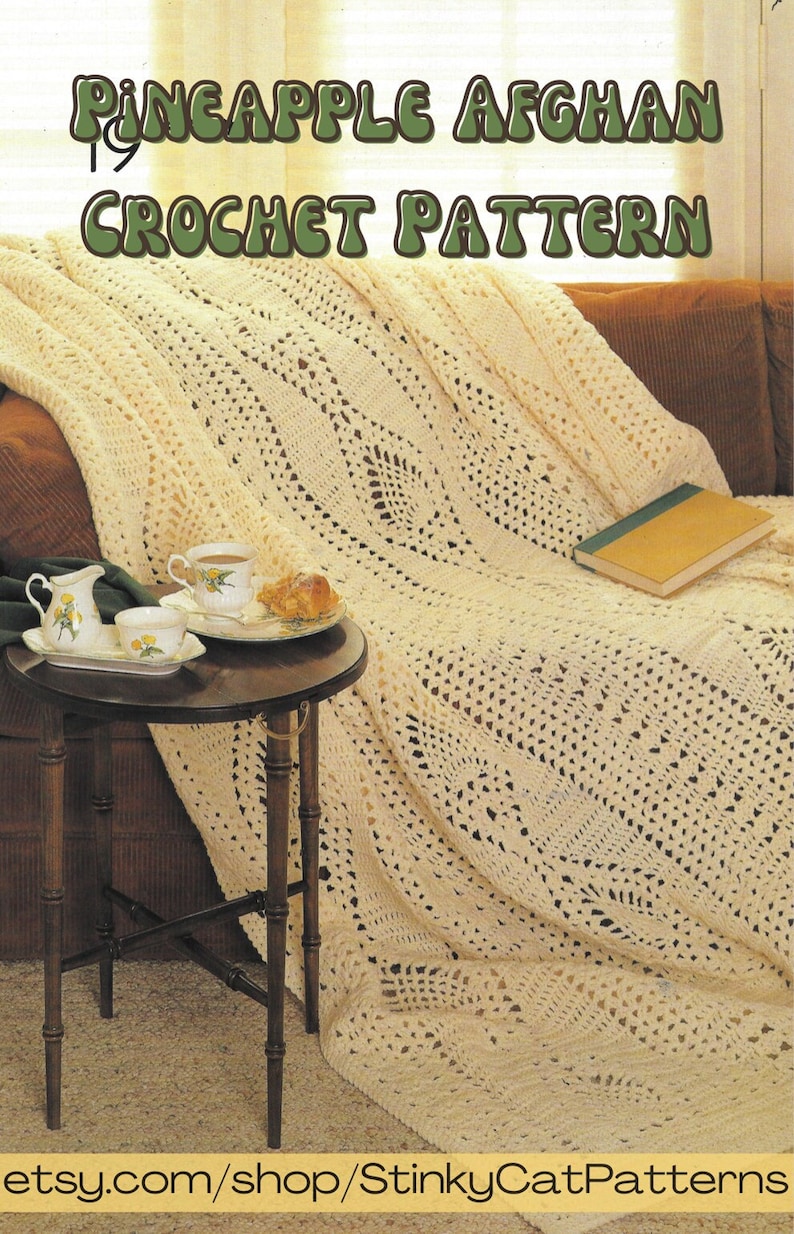 Pineapple Afghan Crochet Pattern PDF, Instant Download File From ...