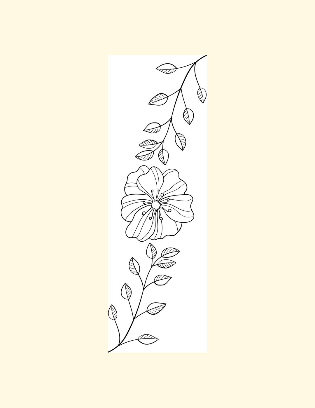 Color Me Floral Bookmark - Etsy