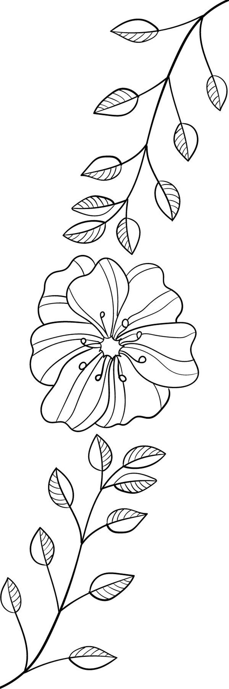 Color Me Floral Bookmark - Etsy