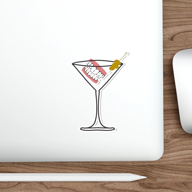 Dirty Martini With Dentures Sticker Funny Cocktail Decal Dental Humor ...